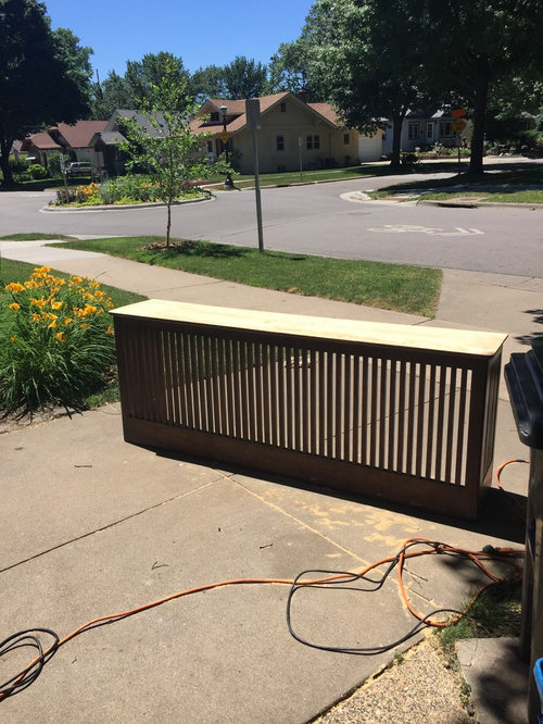 Radiator cover and window sill refinished
