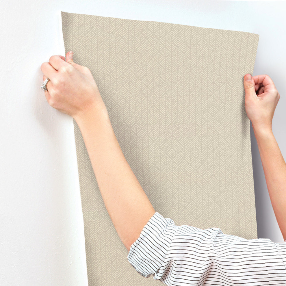 Tan Woven Texture Wallpaper - Transitional - Wallpaper - by York ...