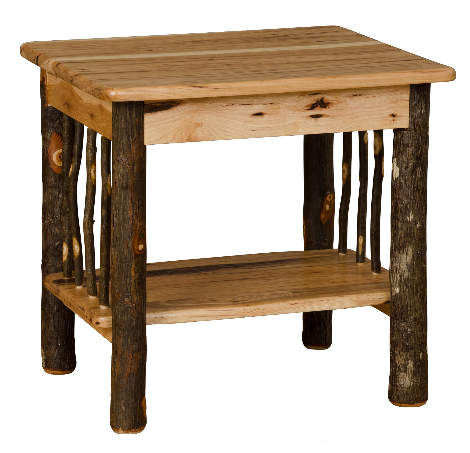 Hickory Log End Table - Rustic - Side Tables And End Tables - by ...