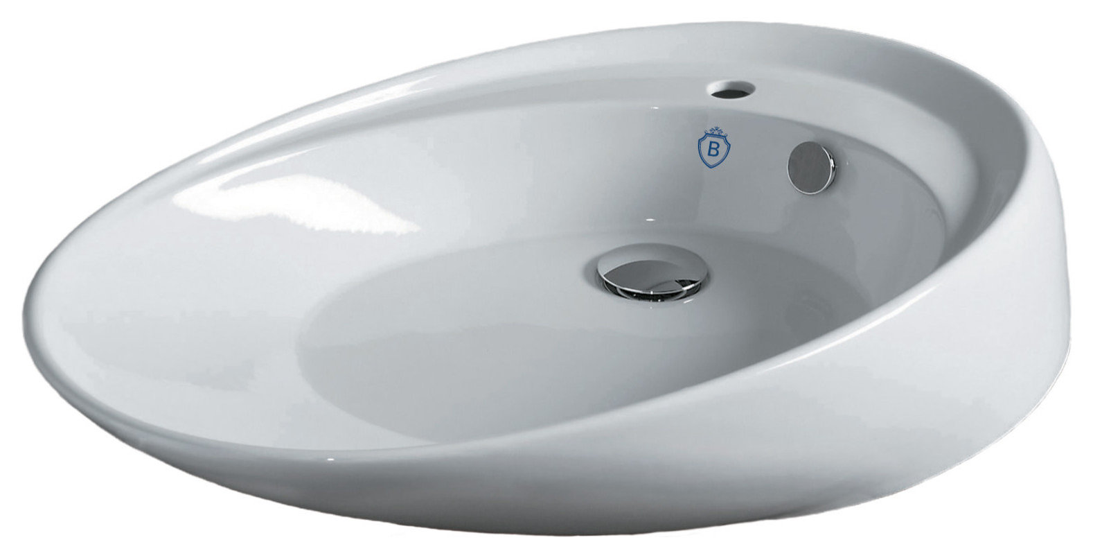 Whitehaus B-BO12 Britannia 29 3/4" Oval Vitreous China Vessel ...