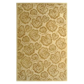 Safavieh Martha Stewart Geranium Leaf Rug, Hazlenut and Gold, 6' Round ...