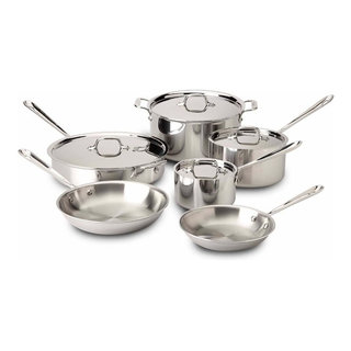 All Clad SS Cookware Set, 10 pc., 10 pc. - Contemporary - Cookware Sets ...