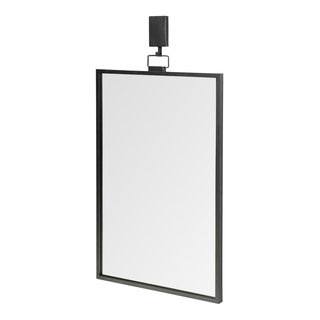 HomeRoots Rectangular Black Metal Frame Wall Mirror, 24.8L x 1.2W x 43 ...