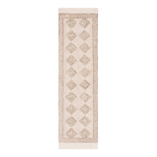 Safavieh Ikat Ikt803B Geometric Rug, Ivory/Sage, 2'3"x8' Runner ...