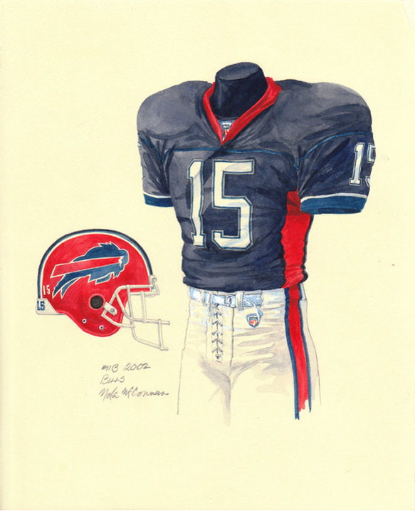 Original Art of the NFL 2002 Buffalo Bills Uniform - Traditional - Game ...