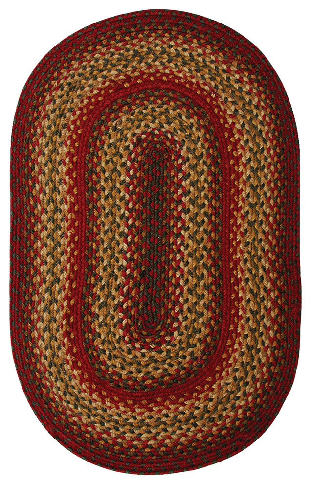 Homespice Decor Cider Barn Jute Braided Rug (Oval), 27" x 45 ...