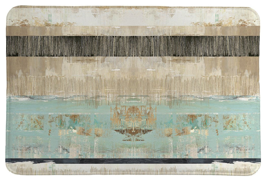 Laural Home Ancient Stripes Memory Foam Rug, 21" X 34" - Contemporary ...