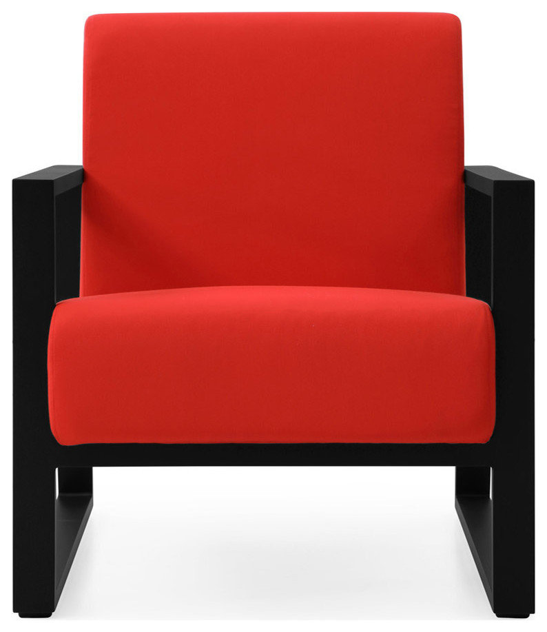 Modern Elba Outdoor Armchair with Quick Drying Cushions and Aluminum Frame - Contemporary ...