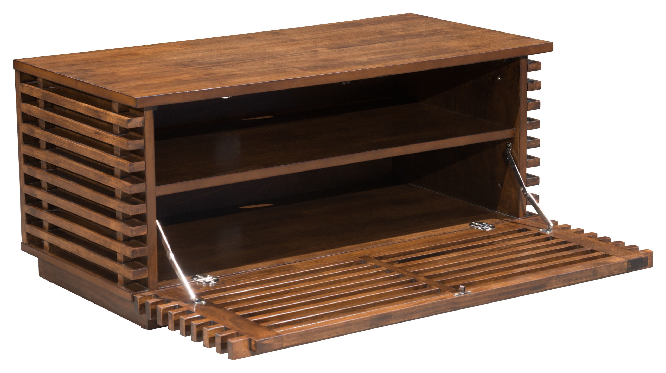 Linea Narrow Entertainment Stand Walnut - Contemporary - Entertainment ...