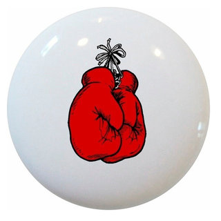 Boxing Gloves Ceramic Knob - Contemporary - Cabinet And Drawer Knobs ...