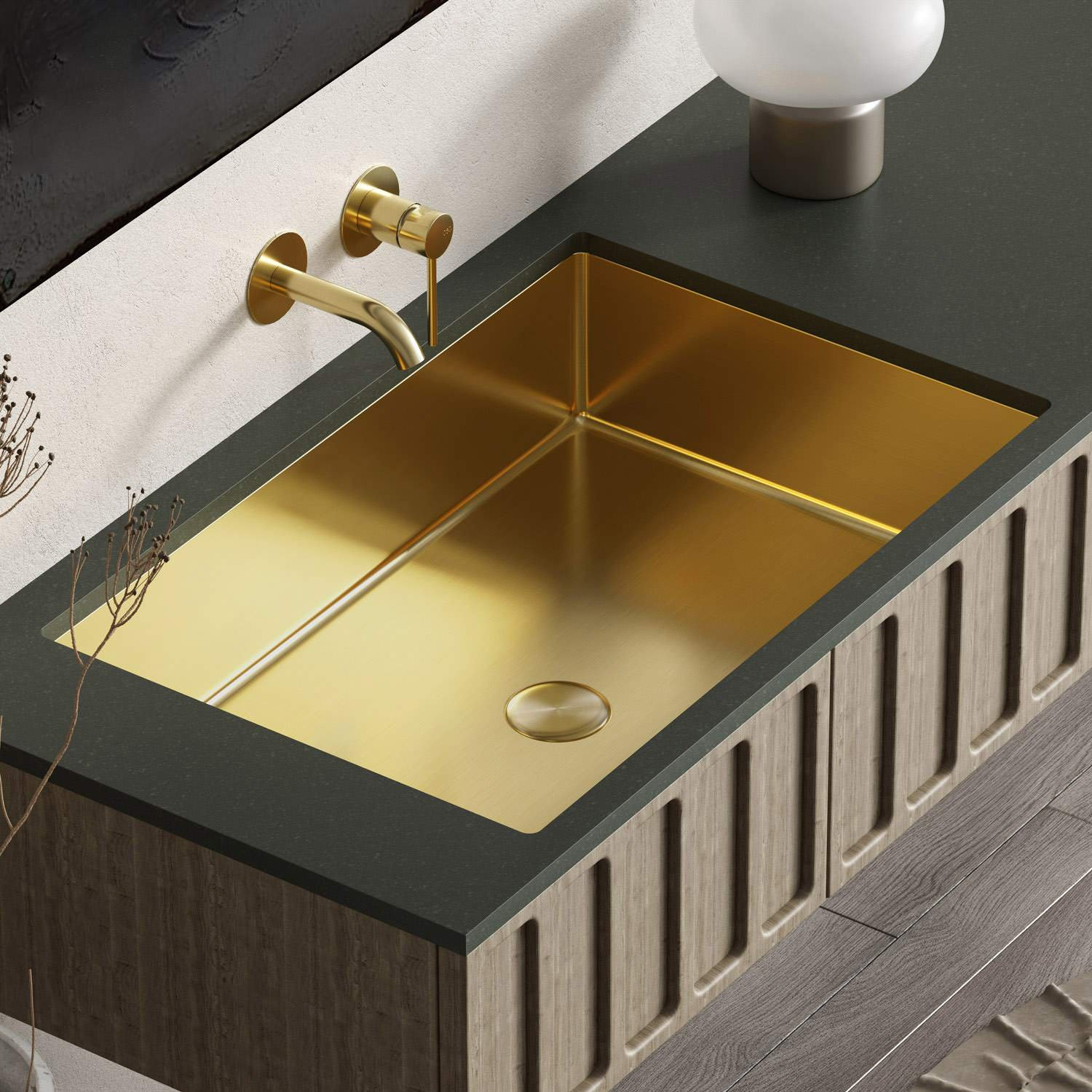 Fedella Modern Rectangular Under-Mount Sink - Contemporary - Bathroom ...