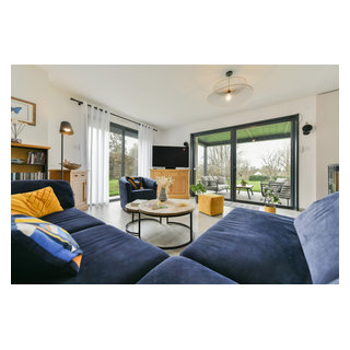 Un espace de vie entre héritage et modernité - Transitional - Living ...