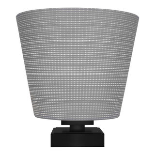 Luna 1-Light Table Lamp, Matte Black/Gray Matrix - Transitional - Table ...