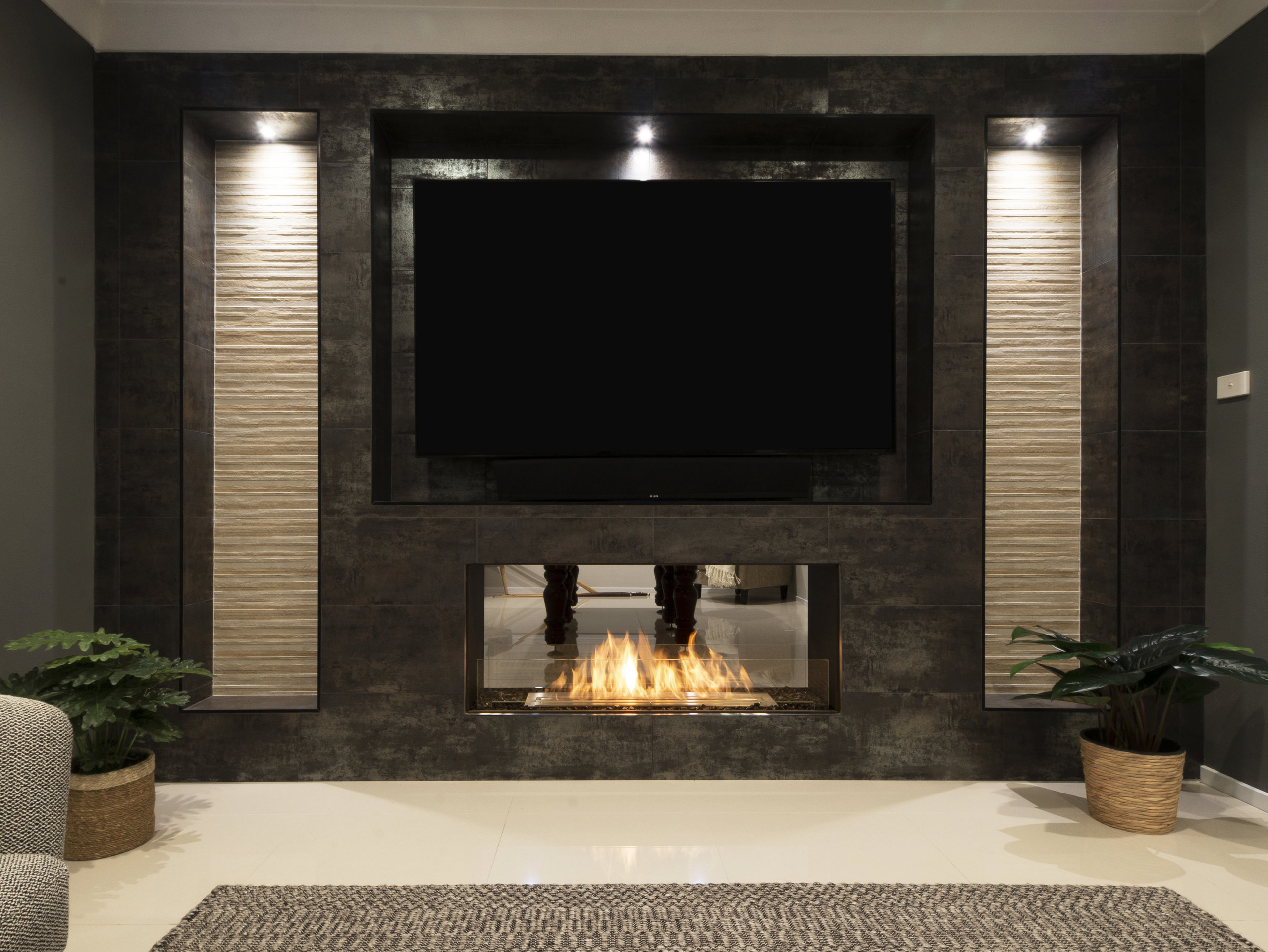 EcoSmart™ Flex 104DB Double-Sided Fireplace - Wall-Mounted Ethanol Fire - Transitional - Indoor ...