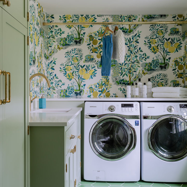 75 Ceramic Tile Laundry Room Ideas You'll Love - June, 2026 | Houzz