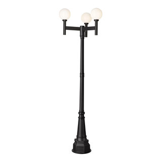 Laurent Three Light Outdoor Post Mount in Black - Traditional - Post ...
