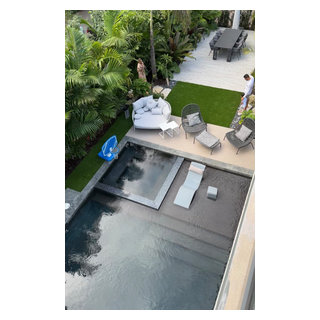Modern Tropical pool Landscape in South Florida - Modern - Pool - Miami ...