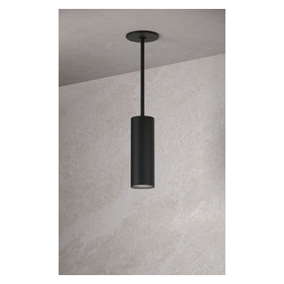 CSL LED Cylinder Collection Pendant Matte Black, 3.5"Dx10.4"H, 3.5"Dx10 ...