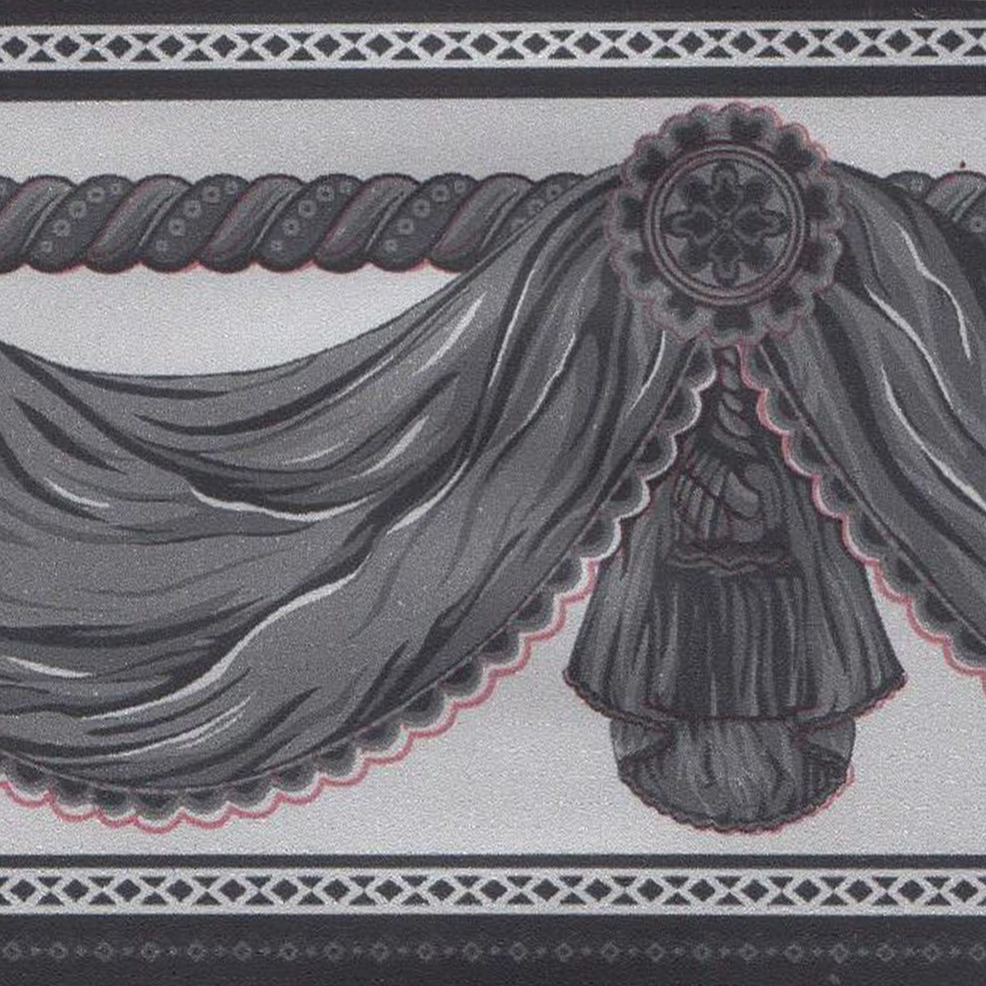 Curtains Peel and Stick Wallpaper Border 33'x4", Roll 33 ft. x 4 in ...