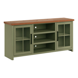 Legends Home Vineyard 67" TV Stand for TVs up to 80", Sage & Fruitwood ...