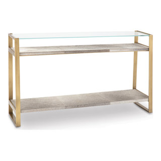 Andres Hair on Hide Console Large, Brass - Contemporary - Console ...