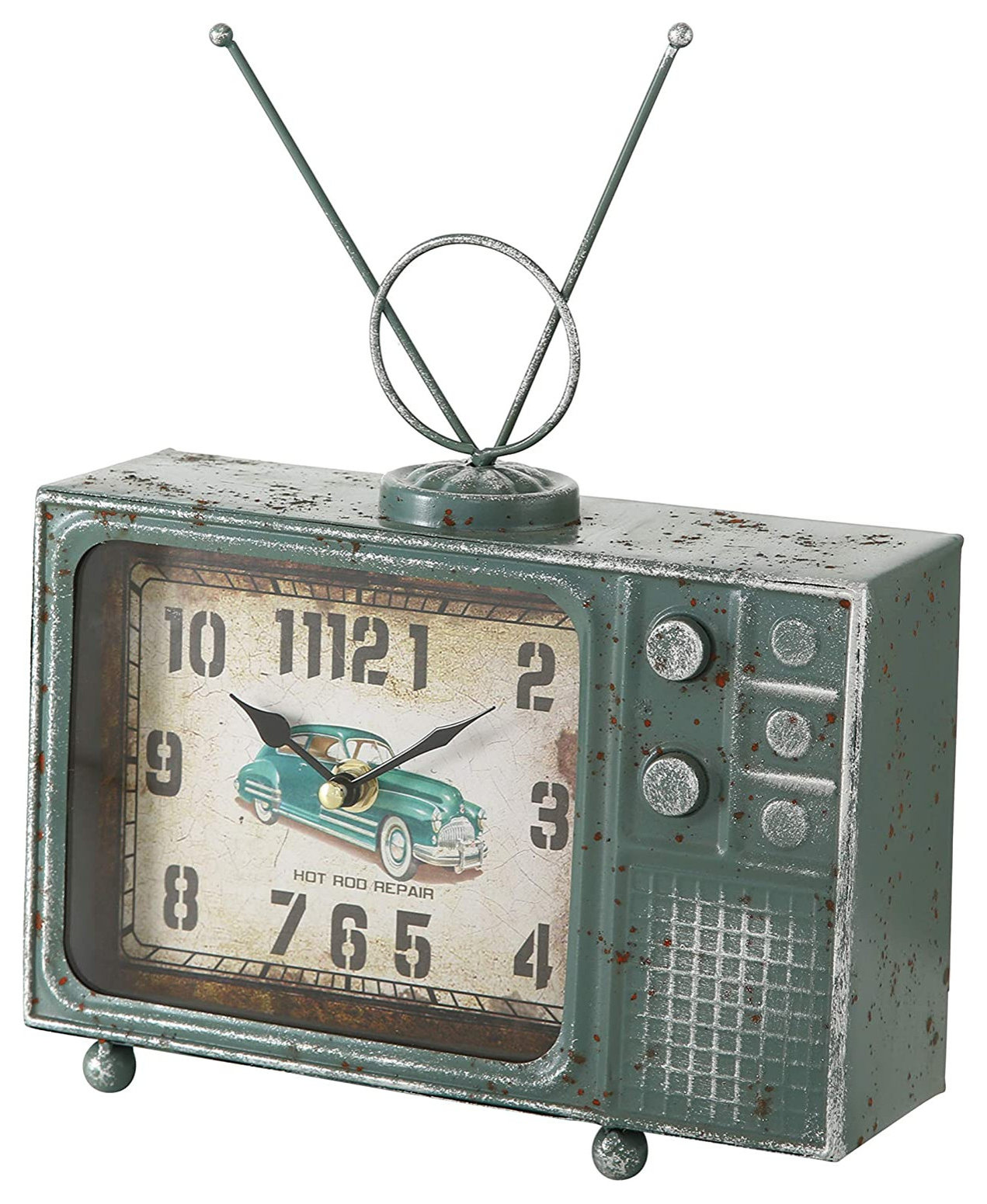 Faux TV Clock, 11.5 Inches - Industrial - Desk And Mantel Clocks - by ...
