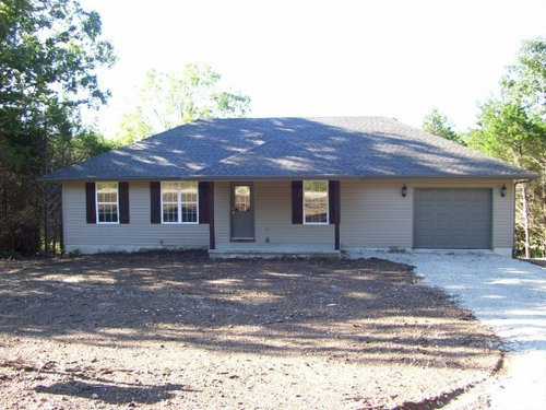 HELP!! I need landscaping ideas with off center front door!