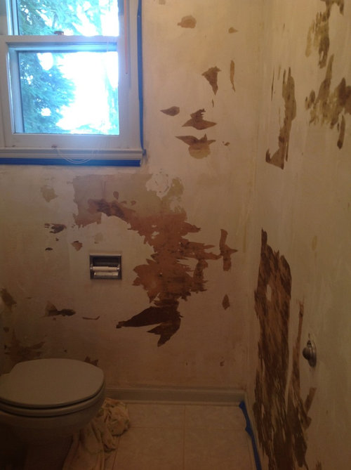 Gutted powder room just about completed!