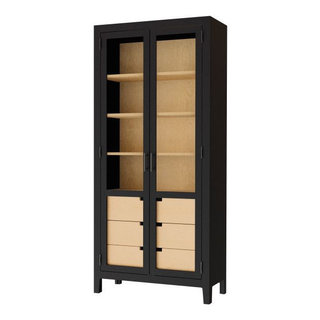Willa Storage Cabinet, Aged Black - Transitional - Storage Cabinets ...