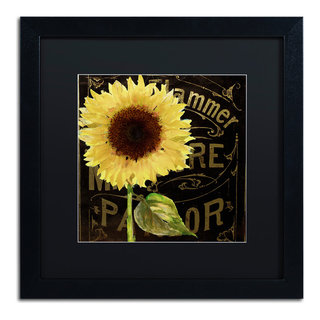 Color Bakery 'Sunflower Salon I' Matted Framed Art, 16"x16" - Farmhouse ...