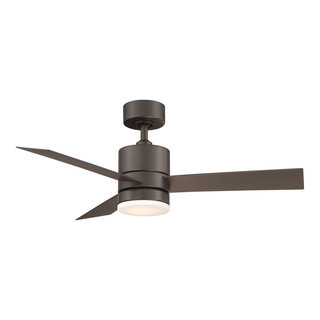 Axis 3-Blade Smart Ceiling Fan 44" Bronze, 3500K LED Kit - Transitional ...