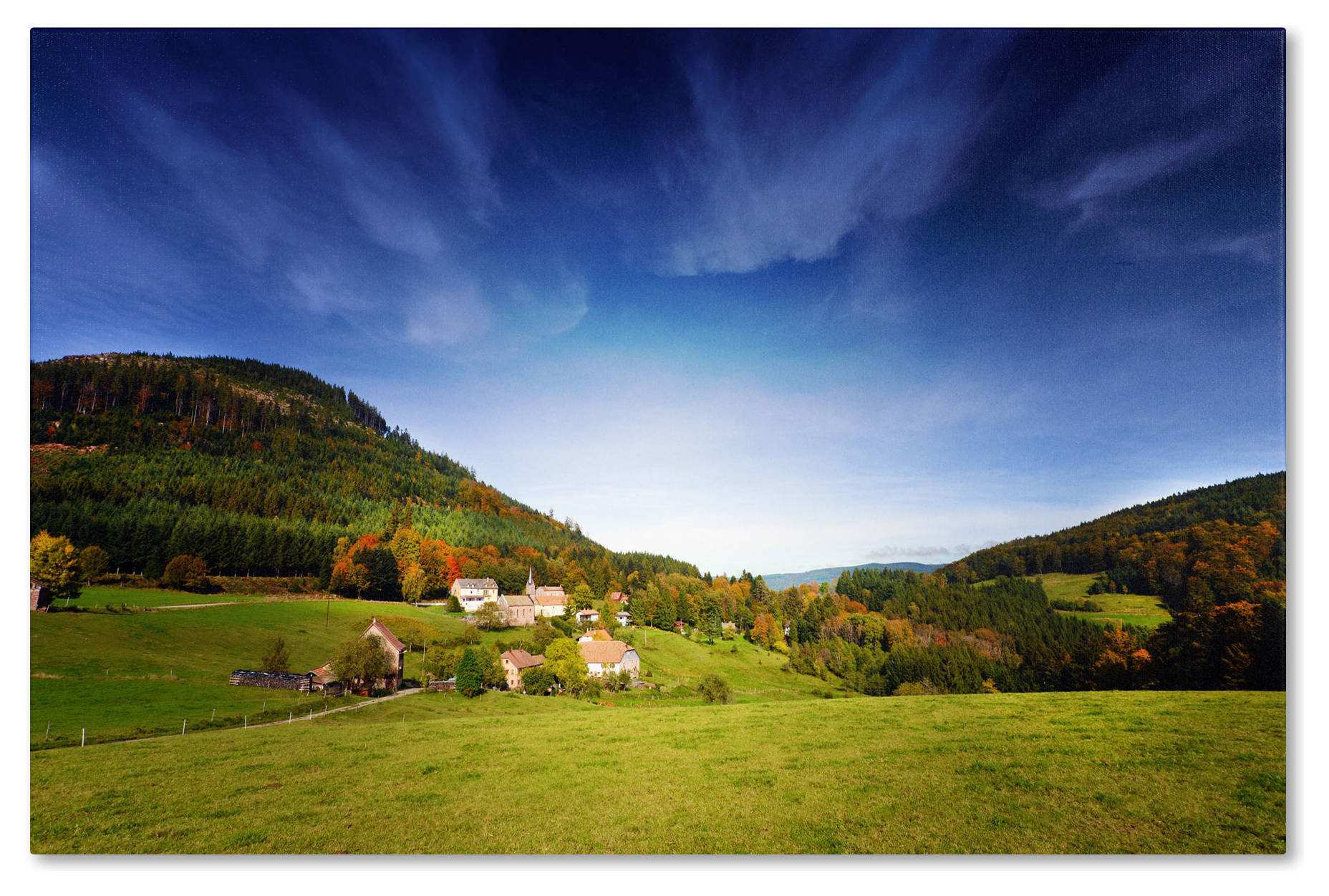 'Nature Vosgienne' Canvas Art by Philippe Sainte-Laudy, 30" x 47" - Farmhouse - Prints And ...