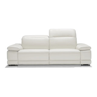 Maura Collezione Allegro Sofa Full Grain Italian Leather, White 89 ...