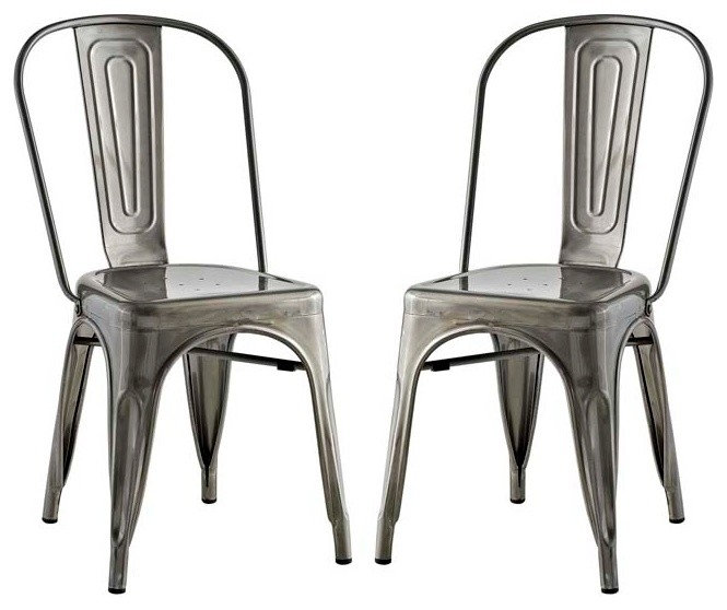 Promenade Set of 2 Dining Side Chairs - Industrial - Dining Chairs - by ...