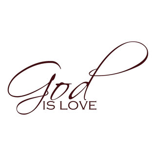 Decal Vinyl Wall Sticker God Is Love Quote, 14"x30" - Contemporary ...