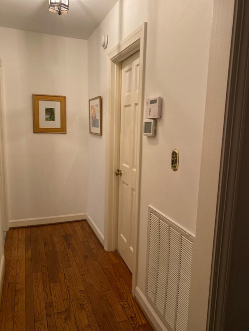 how to warm up this boring hallway?
