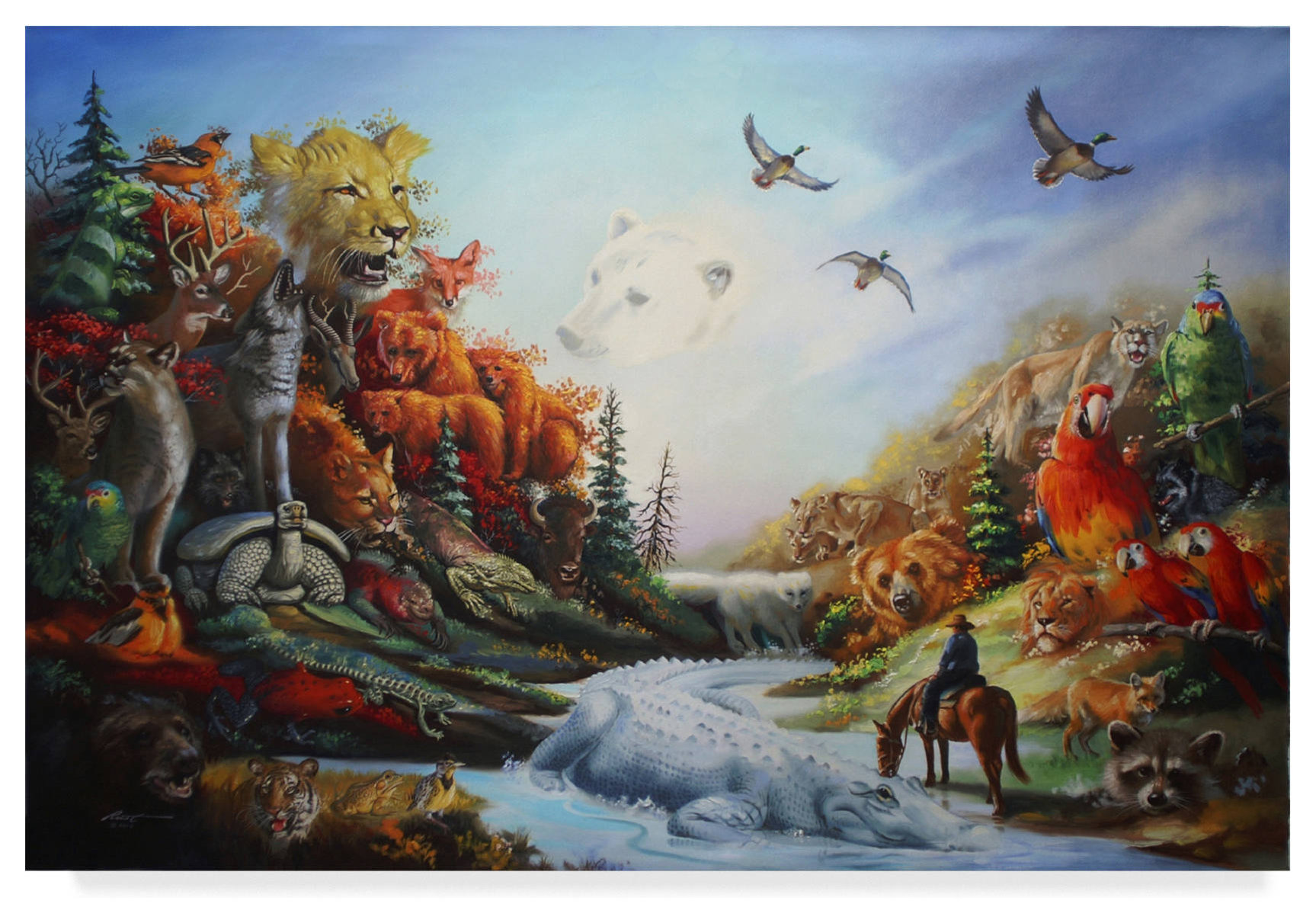 "Welcome Home" by D. Rusty Rust, Canvas Art, 30"x47" - Rustic - Prints ...
