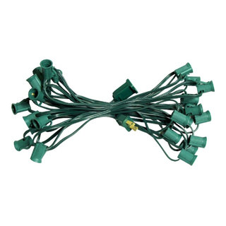 50' Commercial C9 Christmas Light Socket Set, 12" Spacing, 18 Gauge ...