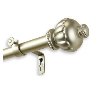 Bran 1" Curtain Rod, 48-84" - Traditional - Curtain Rods - by Rod ...