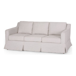 Traditional Sofa, Cushioned Polyester Seat With Delightful Skirt ...