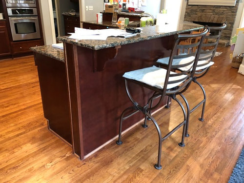 Kitchen updates- two tier angular island