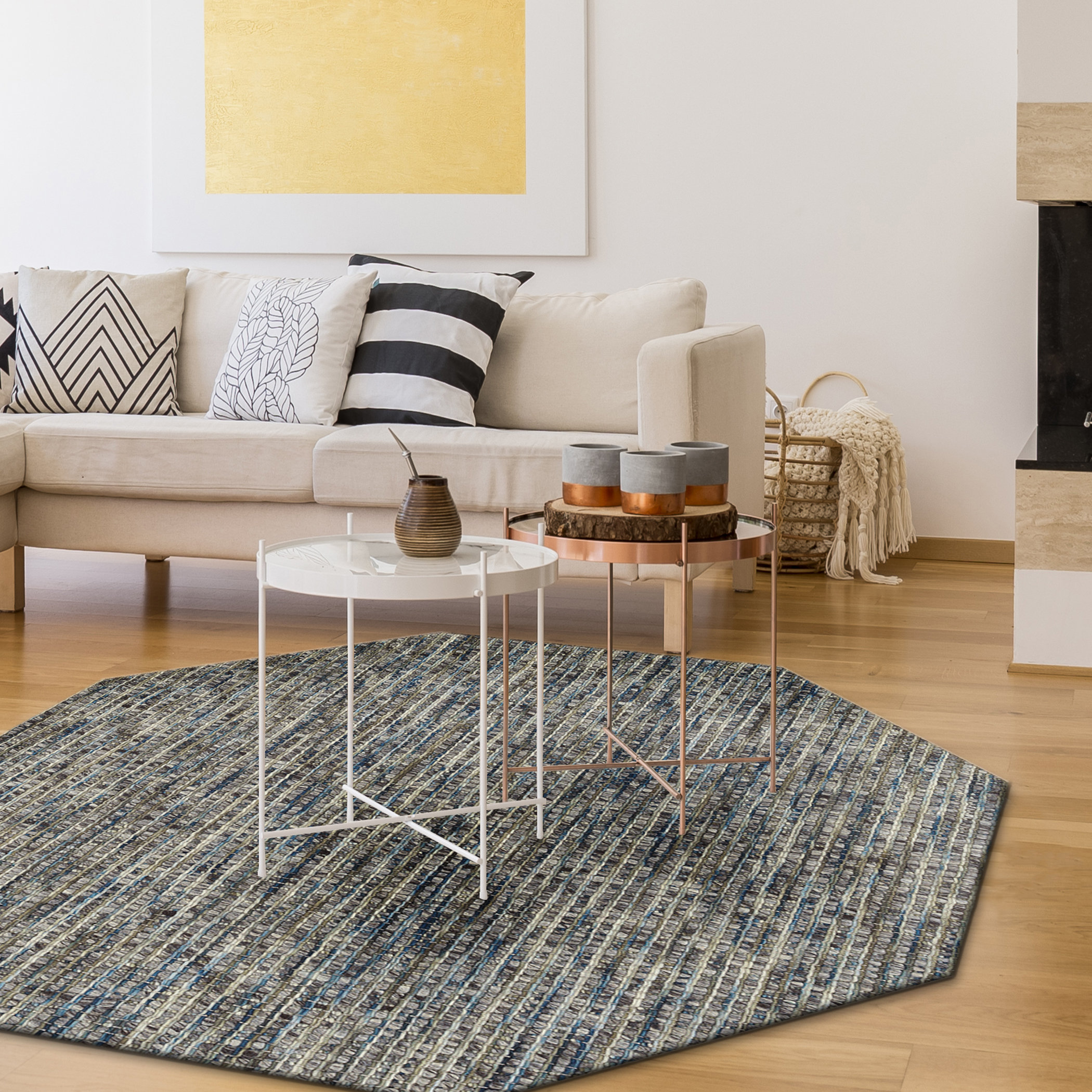 Dalyn Bondi Blue 6'x6' Octagon Rug - Contemporary - Area Rugs - by Uber ...