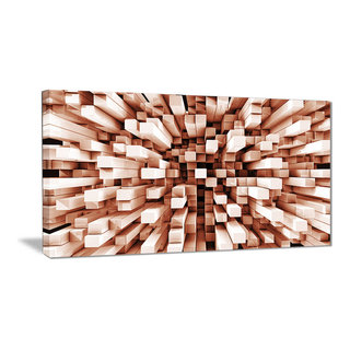 "Reflective Checkered Cube" Contemporary Art Print, 40"x20 ...