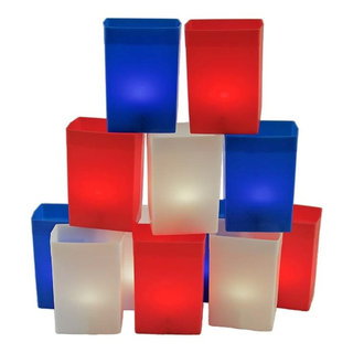 FLIC Patriotic Luminaries, Set of 12, With Lights and Stakes ...