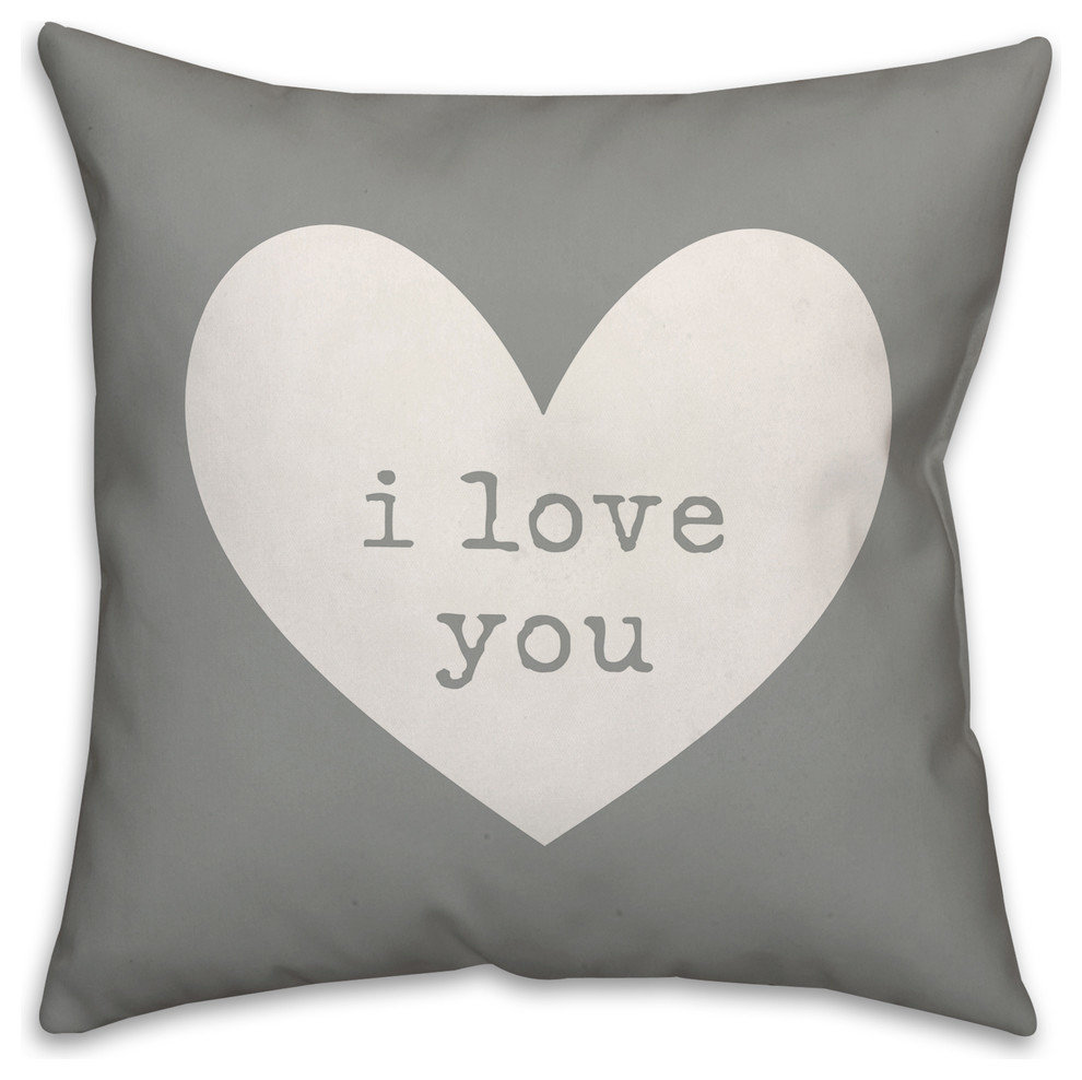 I Love You Heart Pillow, 16x16 - Contemporary - Decorative Pillows - by ...