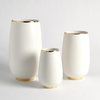 Gold Rim Bulb Small White Vase - Contemporary - Vases - by Lighting ...