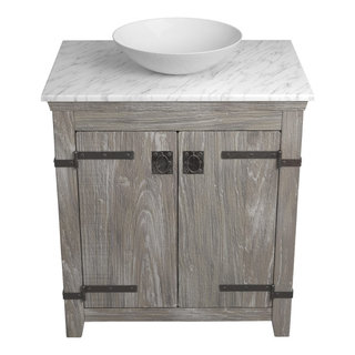 Native Trails VNB-VNT-MG1717-BAC-1 30" Americana Vanity with Carrara ...