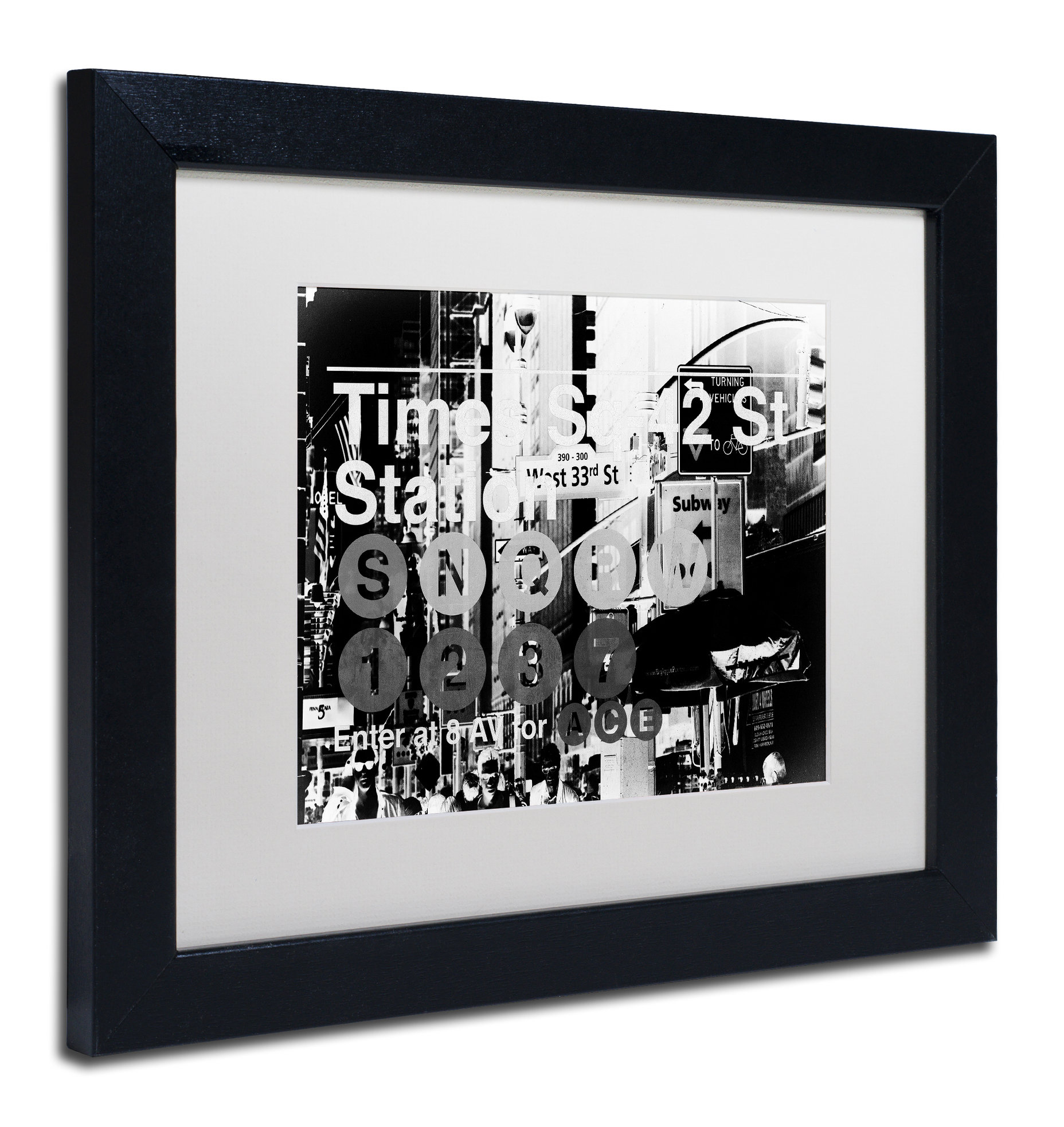 'Subway City Art NYC II' Art, , Black Frame, Black Mat, 11x14 ...