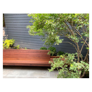 Angled Rowhouse Backtard Redesign - Midcentury - Garden - Toronto - by ...