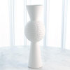 High Chiseled Orb Large Matte White Vase - Transitional - Vases - by Lighting Reimagined | Houzz